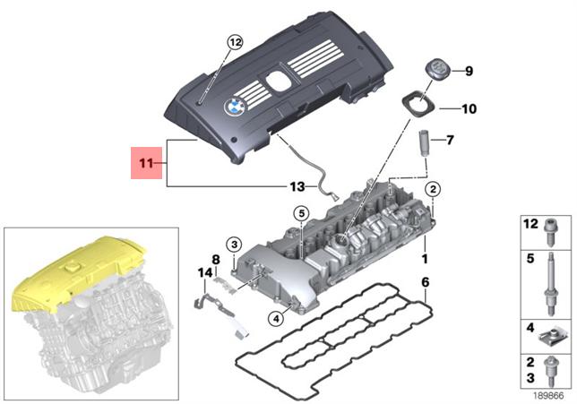 Genuine BMW E71 F01 F02 SAC Sedan Ignition Coil Covering OEM ...