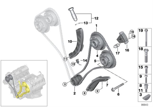 Genuine BMW E53 E60 E60N E61 E61N E63 E63N Chain Tensioner OEM ...