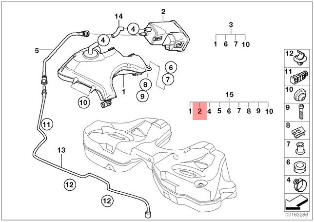 Genuine BMW E65/66 European Vapor Canister Activated Charcoal Filter ...