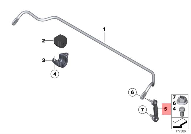 Genuine BMW F07 F07N F11 F11N Gran Turismo Rear Swing Support OEM ...