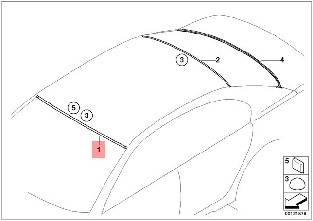 Genuine BMW 7 Series E65 E66 E67 Windshield Upper Moulding Trim OEM ...
