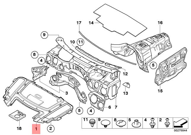 Genuine BMW E90 E90N Engine Hood Sound Insulation Pad Liner OEM ...