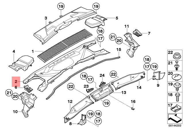Genuine BMW E84 E90 E90N Cabin Air Filter Microfilter Housing OEM ...